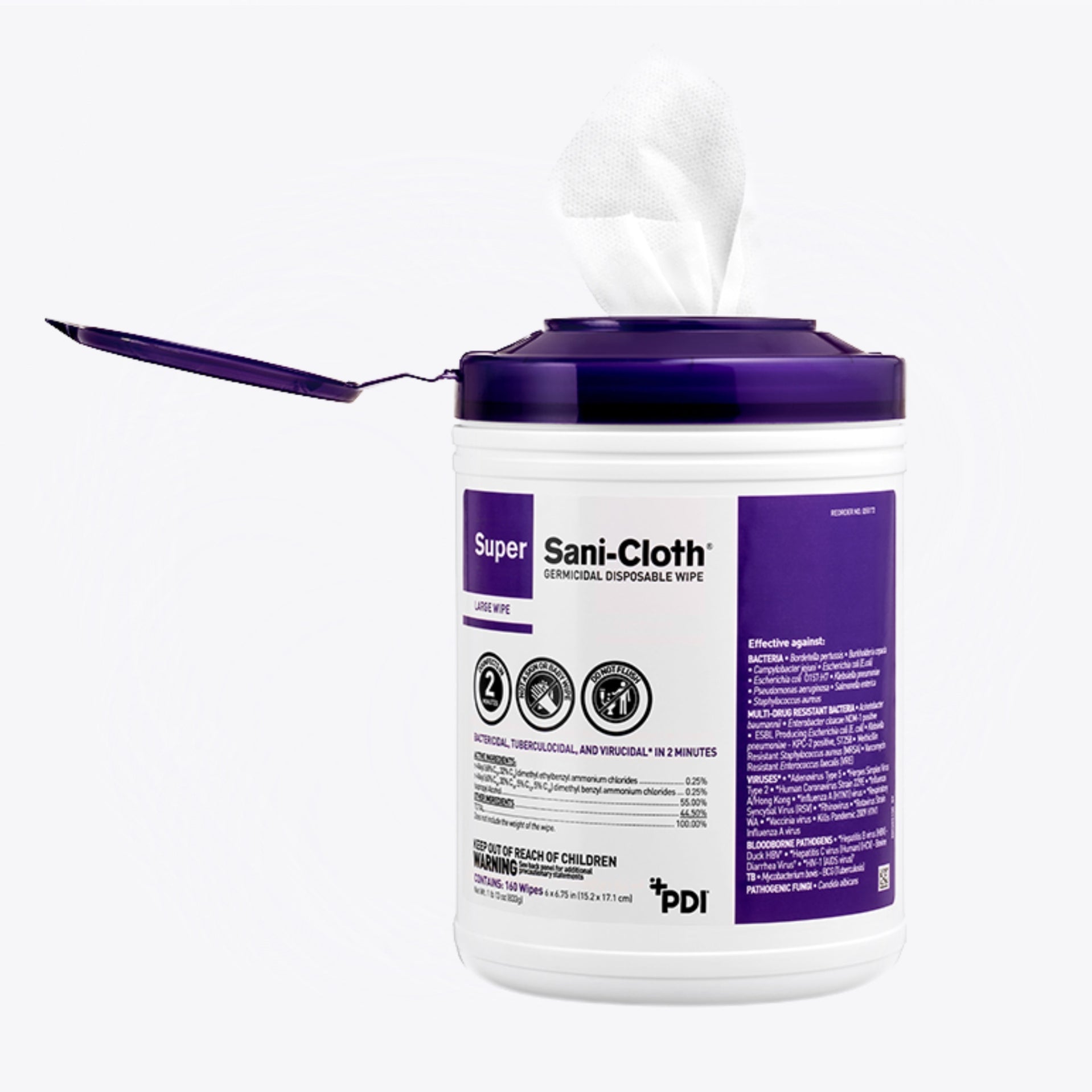 Super Sani-Cloth Germicidal Disposable Wipe 160 count — PRIME TOUCH